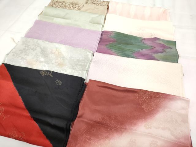 平和屋着物★和装小物　上質な帯揚げ　10枚セット　逸品　AAAO1347ps