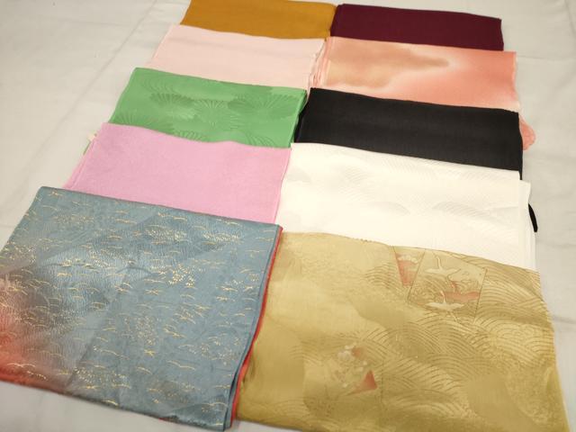 平和屋着物★和装小物　上質な帯揚げ　10枚セット　逸品　AAAO4130ps