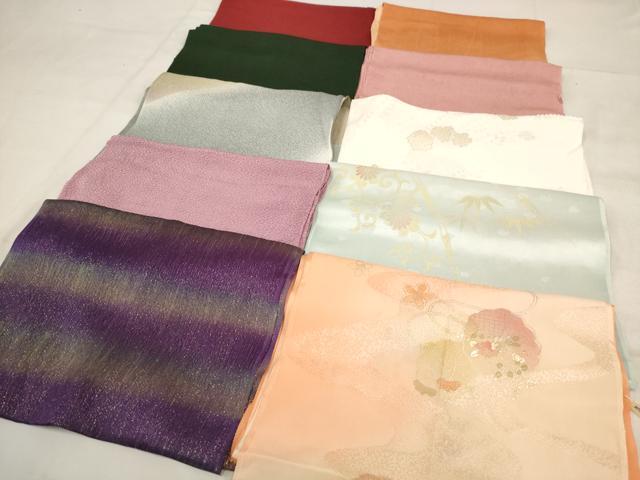 平和屋着物★和装小物　上質な帯揚げ　10枚セット　逸品　AAAO4131ps