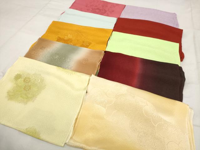 平和屋着物★和装小物　上質な帯揚げ　10枚セット　逸品　AAAO4133ps