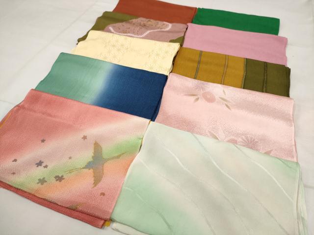 平和屋着物★和装小物　上質な帯揚げ　10枚セット　逸品　AAAO4134ps
