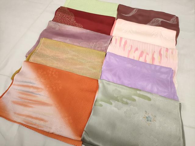 平和屋着物★和装小物　上質な帯揚げ　10枚セット　逸品　AAAO4135ps