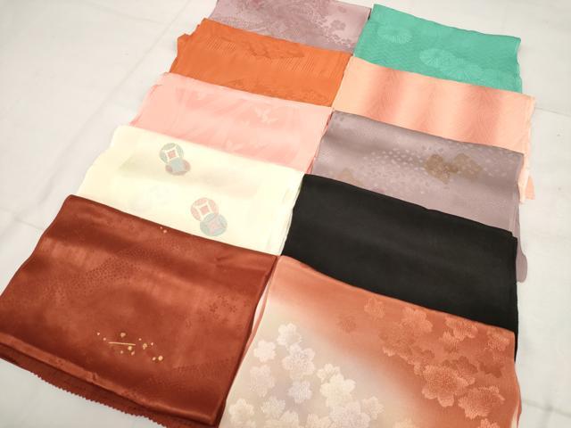 平和屋着物★和装小物　上質な帯揚げ　10枚セット　逸品　AAAO4139ps