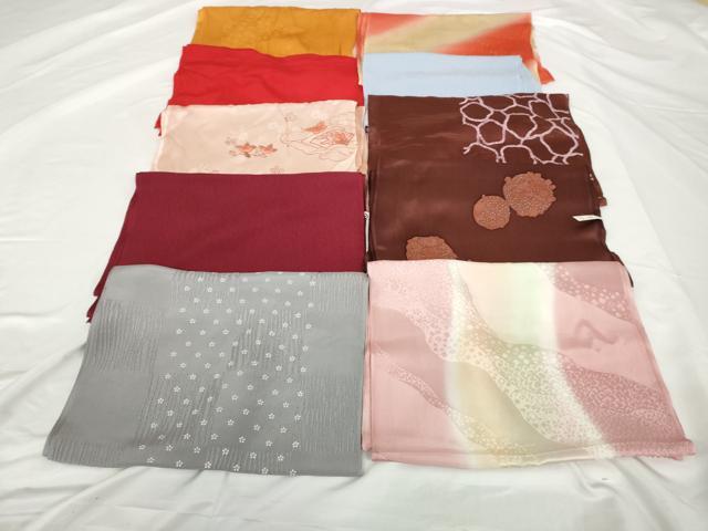 平和屋着物★和装小物　上質な帯揚げ　10枚セット　逸品　AAAO4951ps