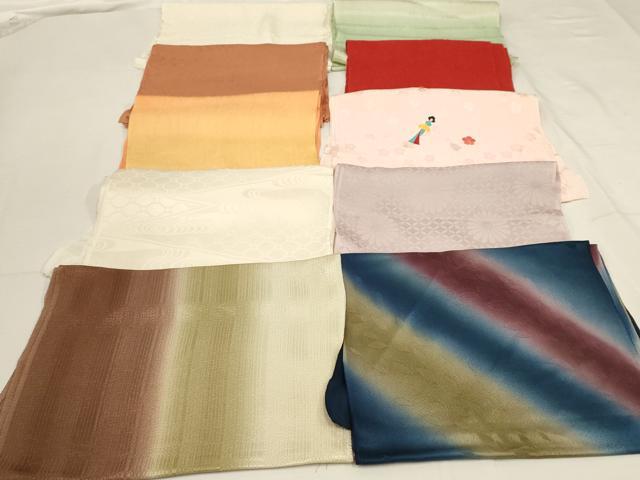 平和屋着物★和装小物　上質な帯揚げ　10枚セット　逸品　AAAO5963ps
