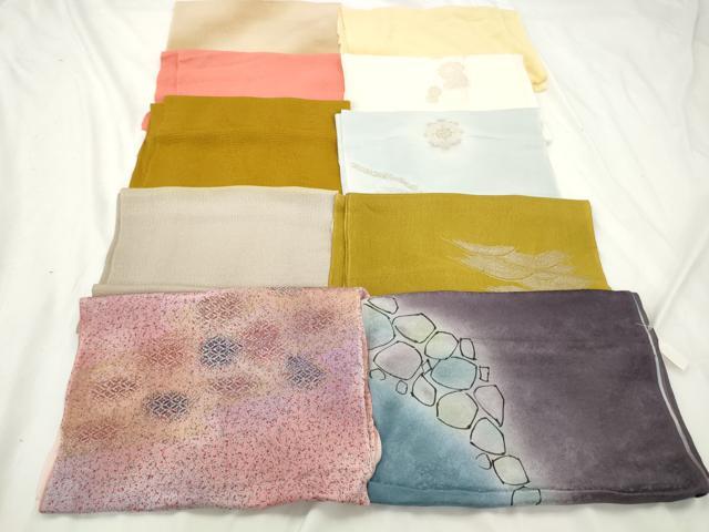 平和屋着物★和装小物　上質な帯揚げ　10枚セット　逸品　AAAO7719ps