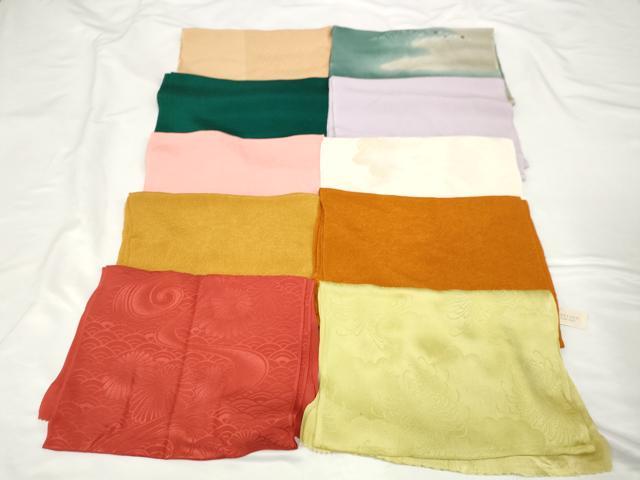 平和屋着物★和装小物　上質な帯揚げ　10枚セット　逸品　AAAO8737ps
