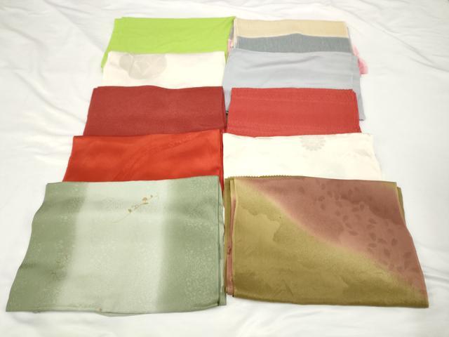 平和屋着物★和装小物　上質な帯揚げ　10枚セット　逸品　AAAO8743ps
