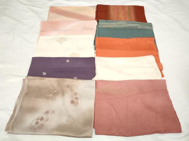 平和屋着物★和装小物　上質な帯揚げ　10枚セット　逸品　AAAO8746ps