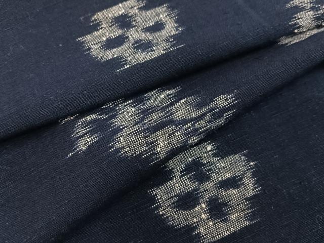 平和屋着物▽久留米絣　単衣　綿　逸品　AAAP2083ph