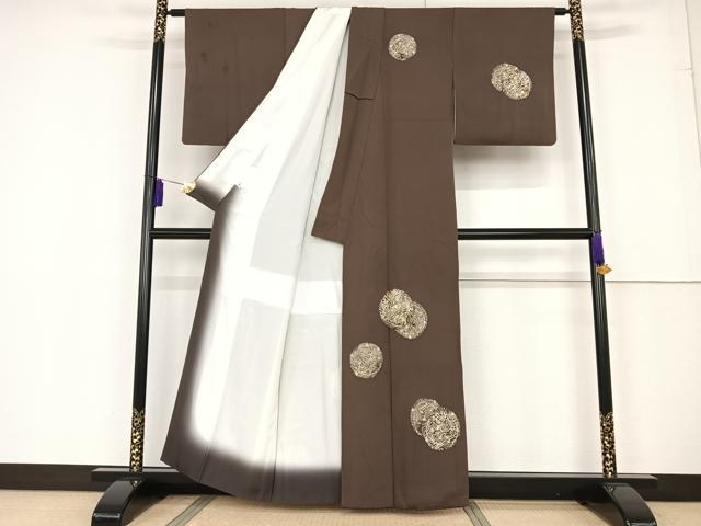 平和屋着物○訪問着 友禅 刺繍 松丸文 金糸 正絹 逸品 AAAQ0649np 付け下げ