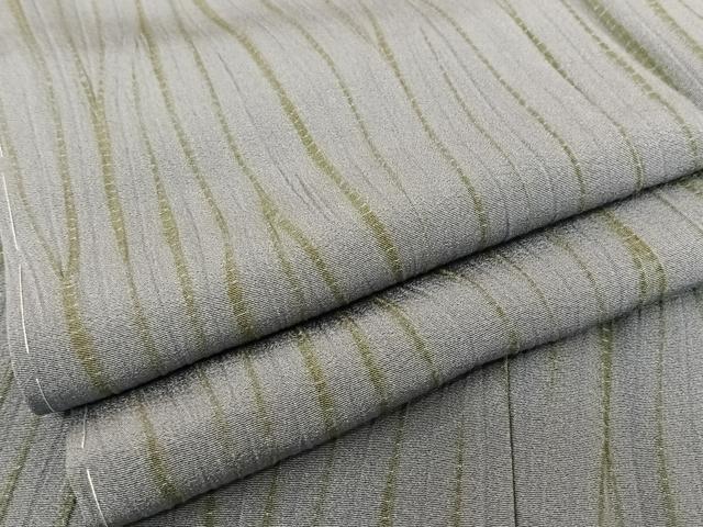 平和屋着物●上質な小紋　竜巻絞り　縞　さが美扱い　正絹　逸品　未使用　AAAQ0735np