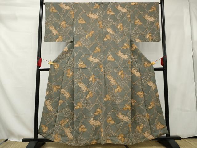 平和屋着物■上質な小紋　花鳥文　正絹　逸品　AAAQ6230gw