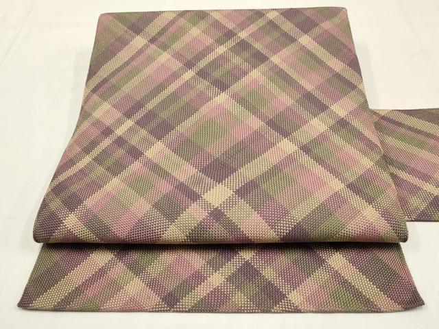 平和屋着物●九寸名古屋帯　組織　正絹　逸品　AAAQ7607wj