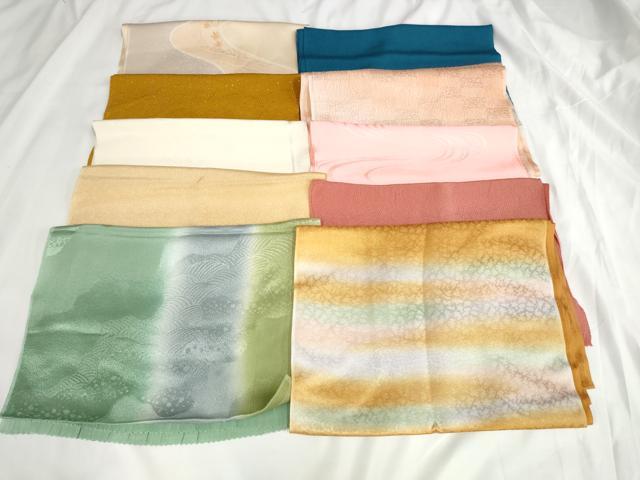 平和屋着物★和装小物　上質な帯揚げ　10枚セット　逸品　AAAR6195ps