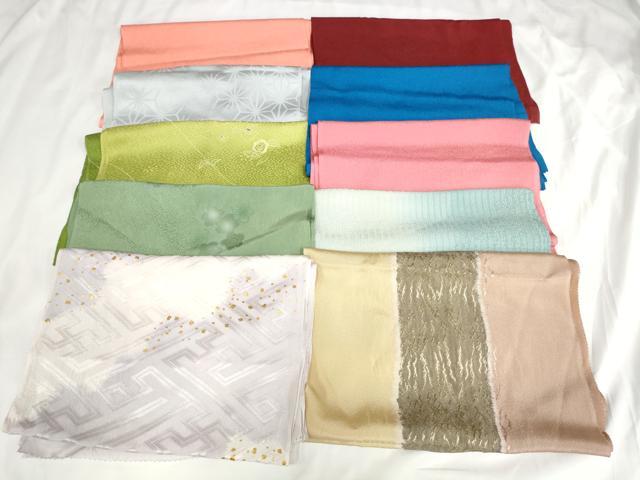 平和屋着物★和装小物　上質な帯揚げ　10枚セット　逸品　AAAR6196ps