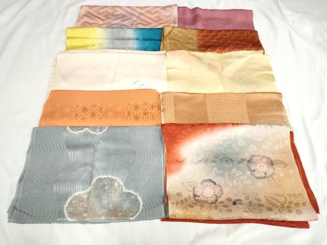 平和屋着物★和装小物　上質な帯揚げ　10枚セット　逸品　AAAR6198ps