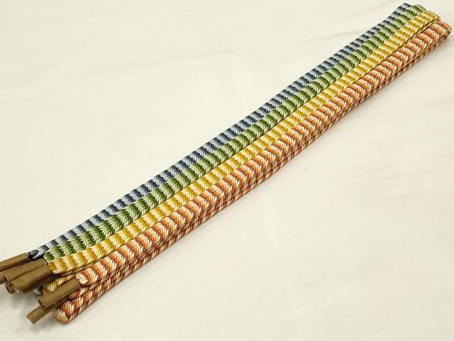 平和屋着物●和装小物　上質な帯締め4本セット　平組　逸品　全て未使用　AAAR6753ay