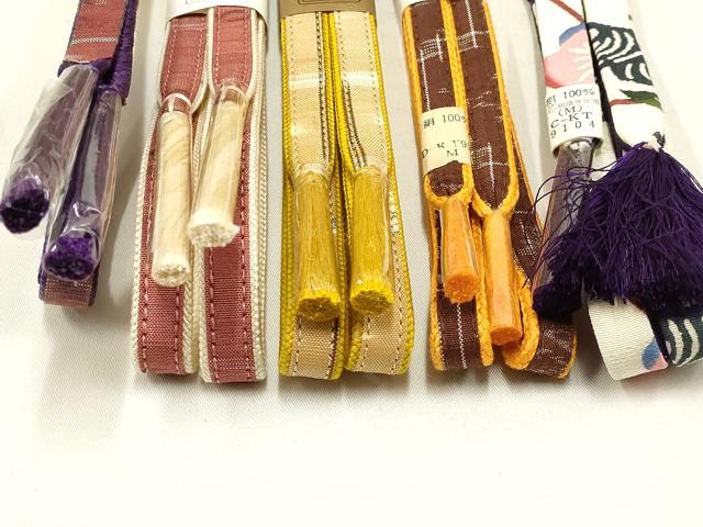 平和屋着物○和装小物 上質な帯締め5本セット 本場琉球絣 紅型