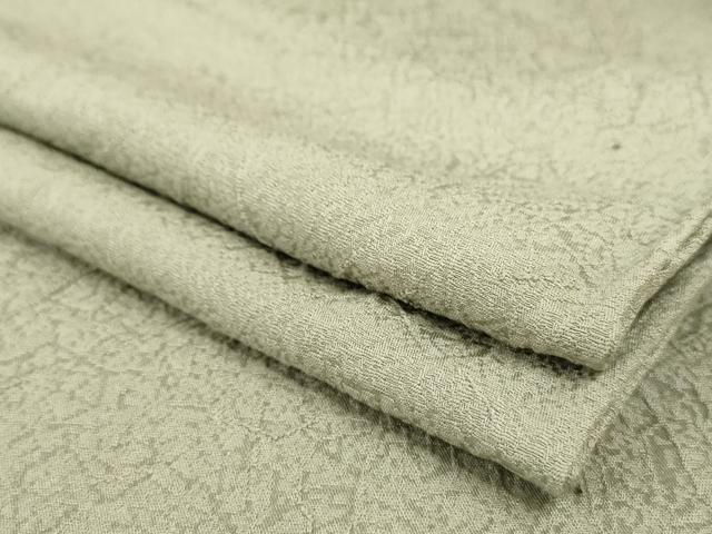 平和屋着物▽上質な色無地　単衣　青磁鼠色　正絹　逸品　AAAS3066iu