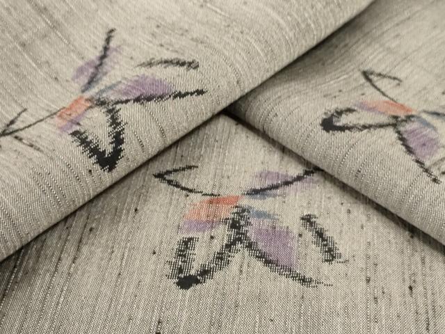 平和屋着物▽上質な紬　単衣　舞葉間道　正絹　逸品　AAAS3070iu