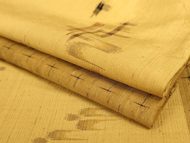 平和屋着物▽上質な紬　単衣　間道　正絹　逸品　AAAS3073iu