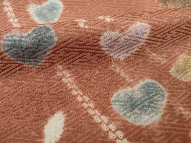 平和屋着物○訪問着 作家物 絞り 流水枝垂れ花文 金彩 正絹 逸品