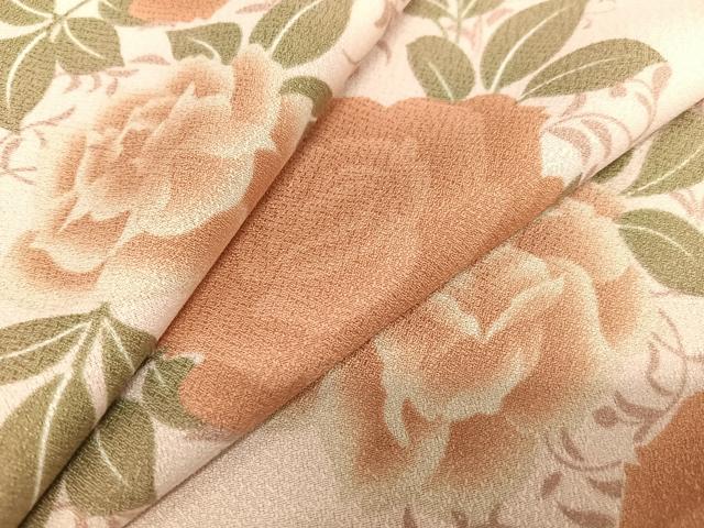 平和屋着物●小紋　薔薇　洗える着物　AAAT0230zg