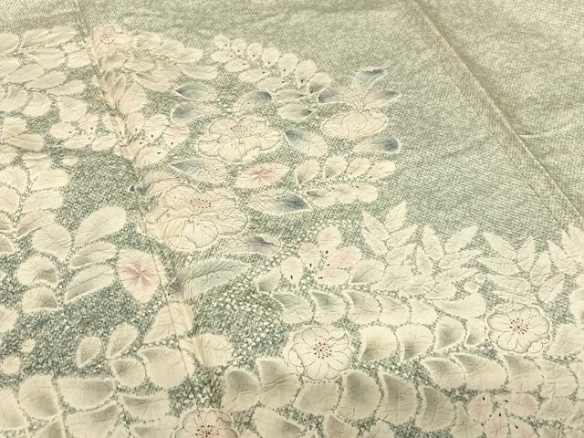 平和屋着物●本場染大島紬　訪問着　絞り　辻が花　正絹　逸品　AAAT0562zg