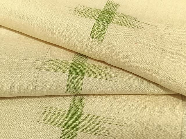 平和屋着物●上質な紬　十字絣　正絹　逸品　AAAT0569zg