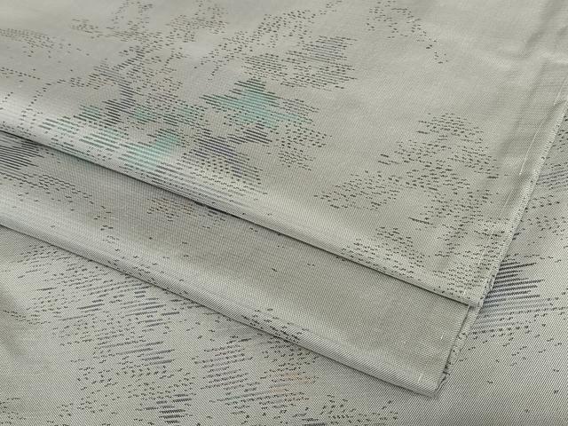 平和屋着物●本場大島紬　白大島　草花文　正絹　逸品　AAAT0598zg