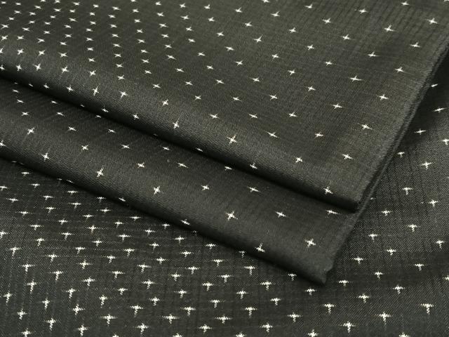 平和屋着物●本場大島紬　一元絣　黒地　正絹　逸品　AAAT0601zg