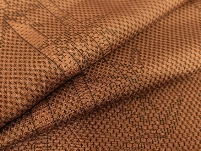 平和屋着物●お召　笹竹文　正絹　逸品　未使用　AAAT0649zg