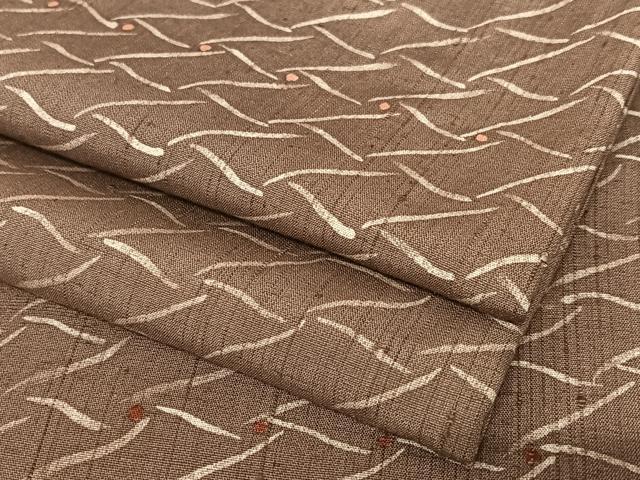 平和屋着物●上質な小紋　ろうけつ染め　網目文　正絹　逸品　AAAT0677zg