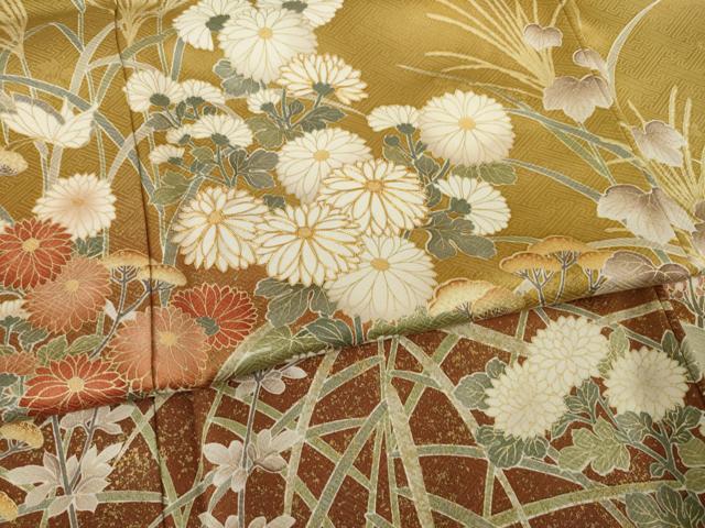 平和屋着物▽上質な紬 単衣 縞 正絹 逸品 AAAZ5703jh