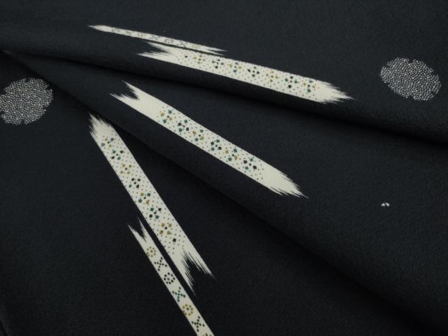 平和屋着物●上質な小紋　雪輪矢羽文　ロング丈　正絹　逸品　AAAT2238ck