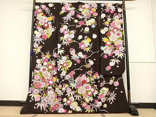 平和屋着物●豪華振袖　雪輪花籠文　金彩　正絹　逸品　AAAT3130np