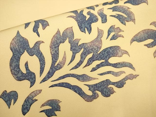 平和屋着物○塩瀬 九寸名古屋帯 花 正絹 逸品 AAAT3769wj 平和屋着物