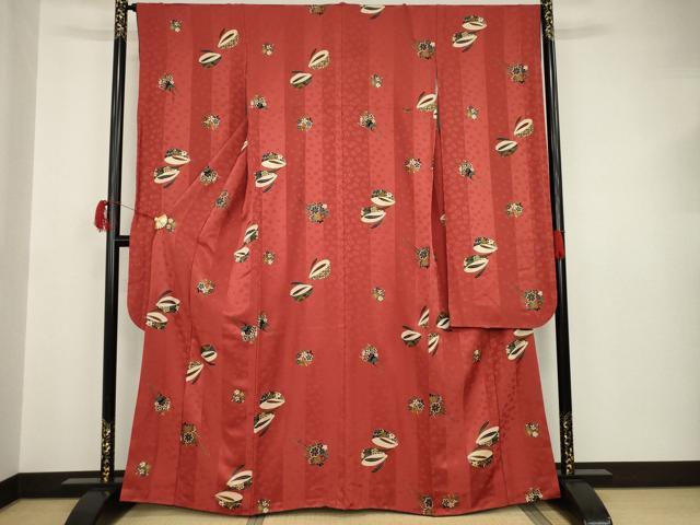 平和屋着物●豪華振袖　簪　草履　兎　金彩　正絹　逸品　AAAT5096ck