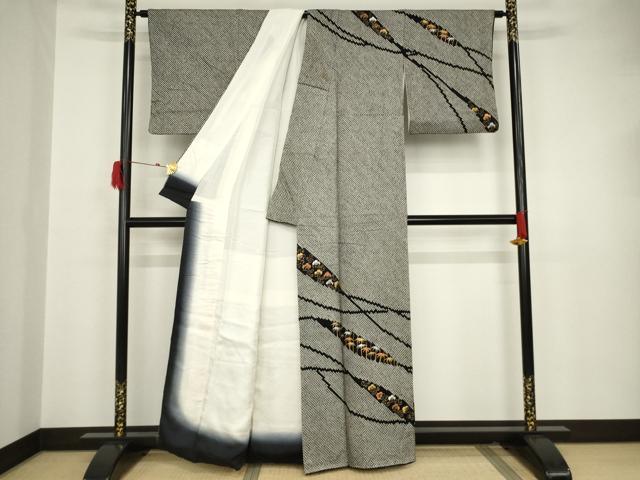 平和屋着物○訪問着 総絞り 梅 笹 金彩 正絹 逸品 AAAT5100ck