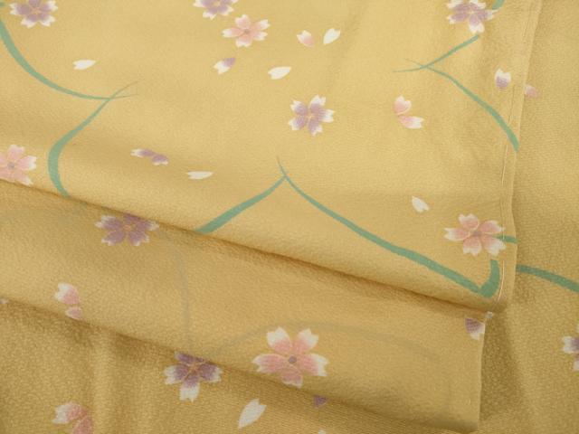 平和屋着物●上質な小紋　舞桜　やまと誂製　正絹　逸品　未使用　AAAT5128ck