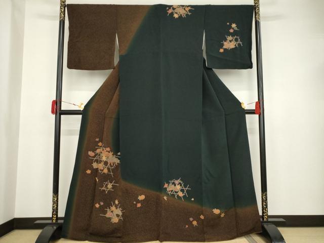 平和屋着物●訪問着　花籬文　金彩　正絹　逸品　AAAT5140ck