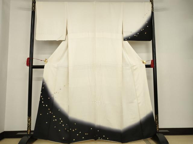 平和屋着物●訪問着　桜　花弁　暈し染　金彩　正絹　逸品　AAAT5141ck