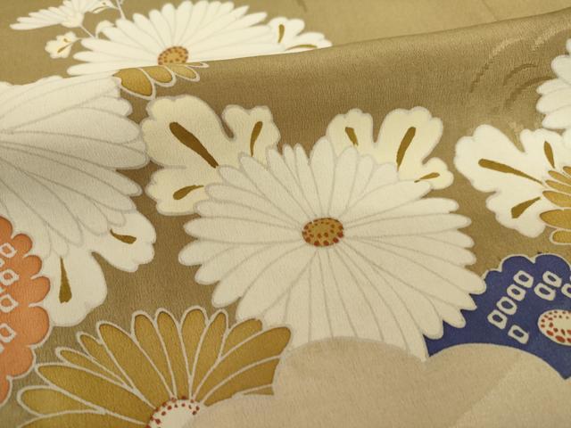 平和屋着物▽訪問着 駒刺繍 舞花文 暈し染め 正絹 逸品 AAAX6849ck