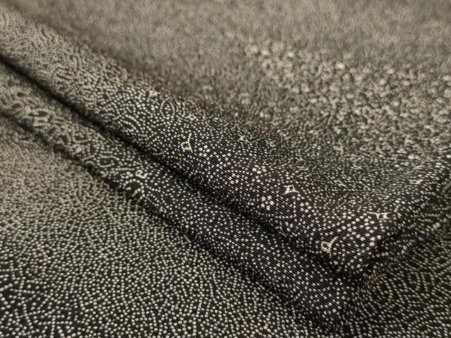 平和屋着物▽江戸小紋　単衣　切嵌吉祥文　正絹　逸品　AAAT7041iu