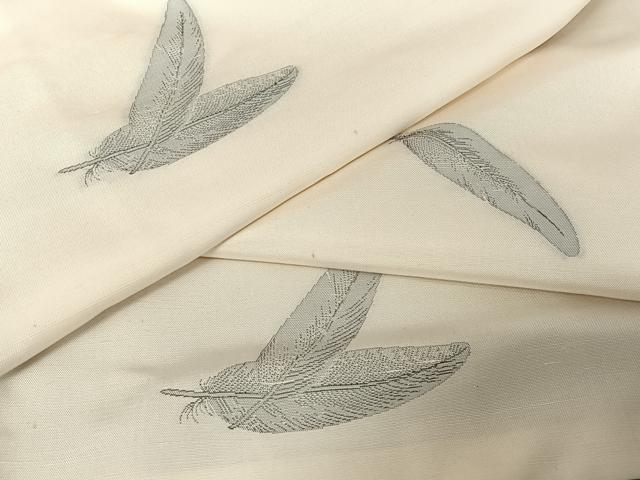 平和屋着物●上質な紬　縫取　羽文　正絹　逸品　AAAT9438np