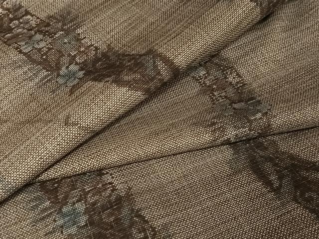 平和屋着物●本場大島紬　９マルキ　舞花文　正絹　逸品　AAAU0010np