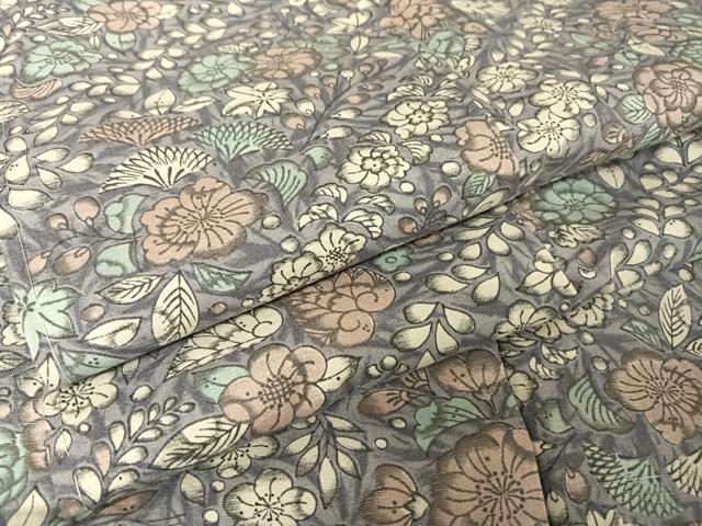 平和屋着物●上質な小紋　紬地　辻が花　正絹　逸品　未使用　AAAU0015np