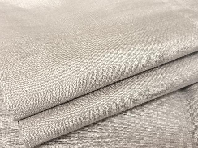 平和屋着物●男性　結城紬　色無地　鳩羽色　正絹　逸品　AAAU0122np