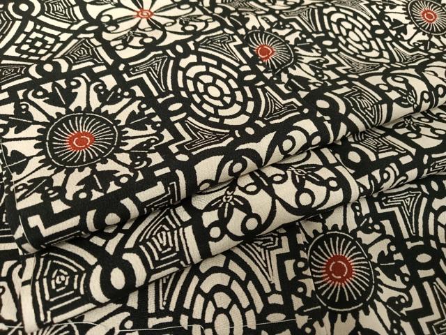 平和屋着物●上質な小紋　型染め　花つなぎ　正絹　逸品　未使用　AAAU0139np